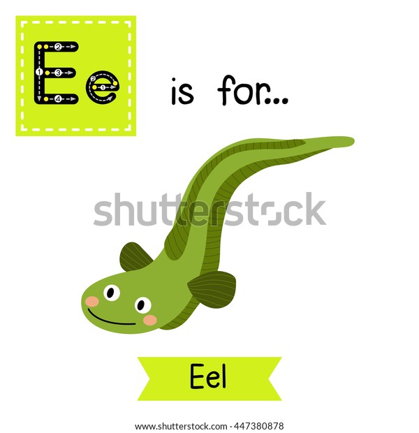 Cute Children Zoo Alphabet E Letter Stock Vector (Royalty Free) 447380878