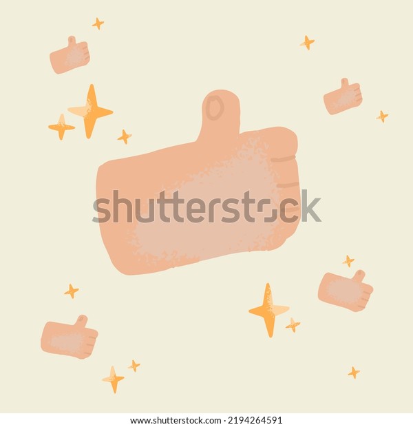 Cute Childrens Fabulous Cartoon Hands Showing Stock Vector (Royalty ...