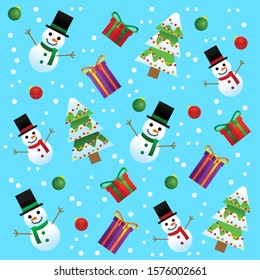 Cute Christmas Background Simple Cartoon Kids Stock Vector (Royalty ...