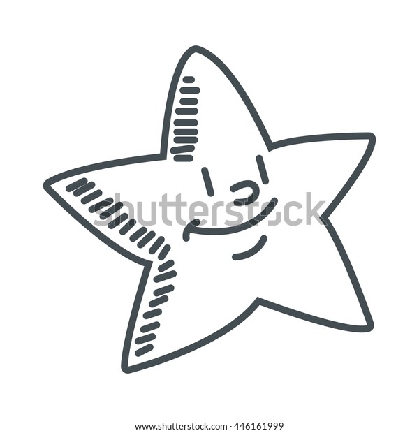 Cute Chubby Star Icon Stock Vector (Royalty Free) 446161999 | Shutterstock