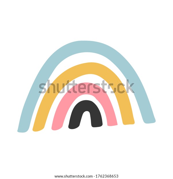 Cute Color Baby Rainbow Vector Illustration Stock Vector (Royalty Free ...