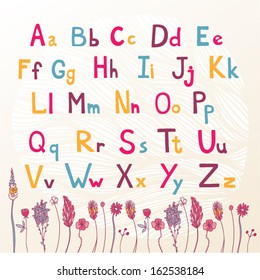 Cute Colored Alphabet Stock Vector (Royalty Free) 162538184 | Shutterstock