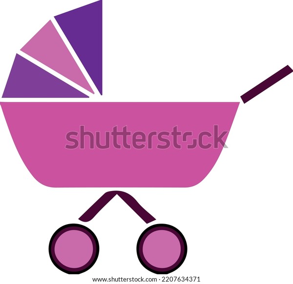 Cute Colorful Pram Vector Image Stock Vector (Royalty Free) 2207634371 ...
