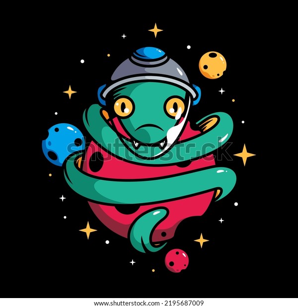 Cute Colorful Snake Illustration Stock Vector (Royalty Free) 2195687009 ...