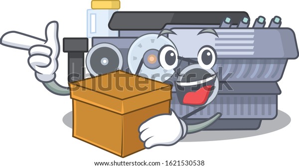 Cute Combustion Engine Cartoon Character Having Stock Vector (Royalty ...