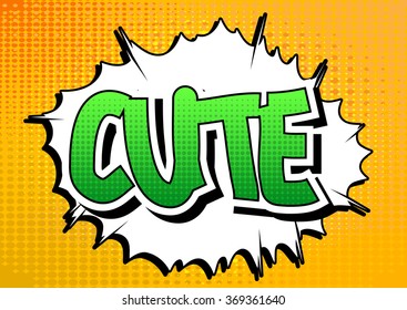 Cute Comic Book Style Word Stock Vector (Royalty Free) 369361640 ...