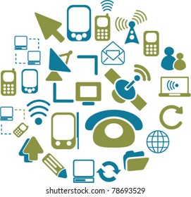 Cute Connection Icons Signs Vector: เวกเตอร์สต็อก (ปลอดค่าลิขสิทธิ์ ...