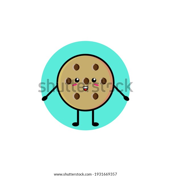 Cute Cookie Character Illustration Design Stock Vector (Royalty Free ...