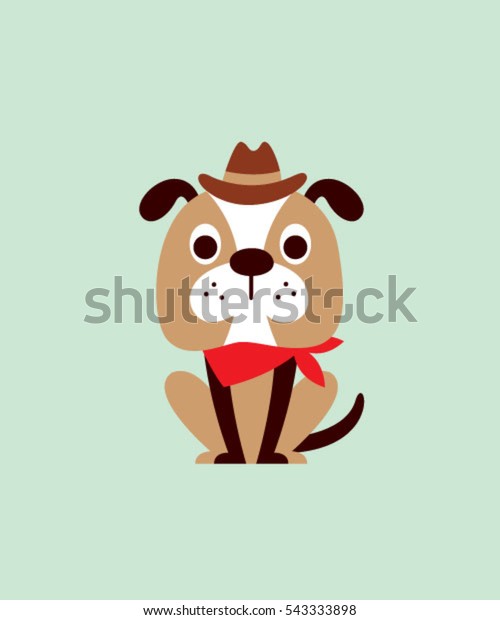 Cute Cowboy Puppy Cartoon Vector Stock Vector (Royalty Free) 543333898 ...