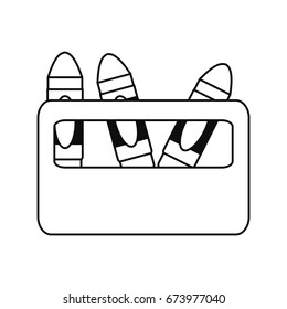 Cute Crayons Cartoon Stock Vector (Royalty Free) 673977040 | Shutterstock