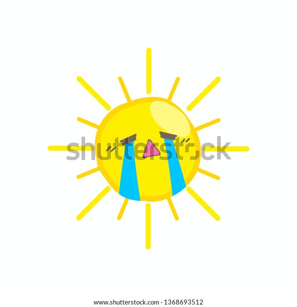Cute Cry Sun Vector Stock Vector (Royalty Free) 1368693512 | Shutterstock