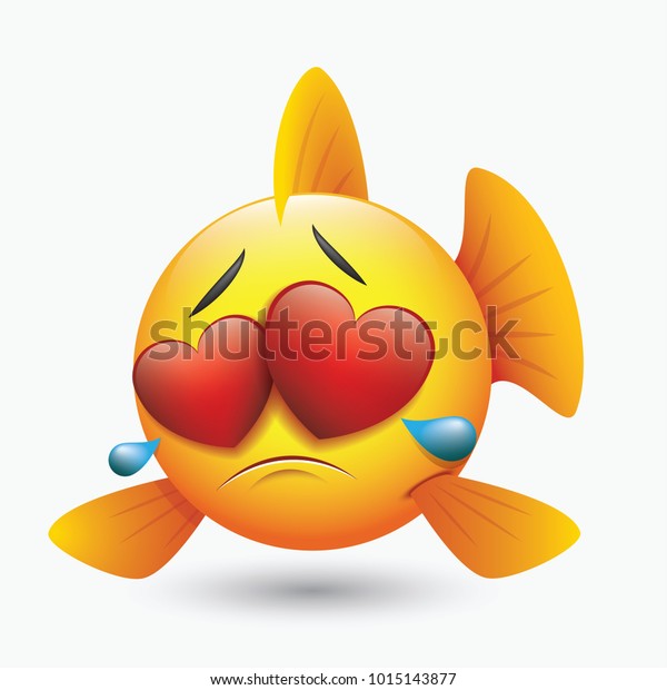 Cute Crying Fish Emoticon Emoji Smiley Stock Vector (Royalty Free ...