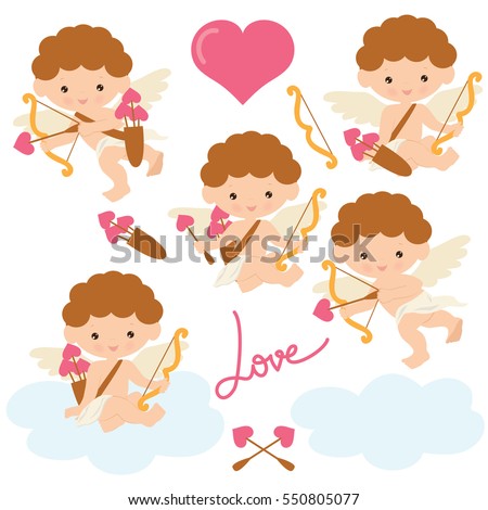 Cute Cupid Vector Cartoon Illustration Stock Vector (Royalty Free ...