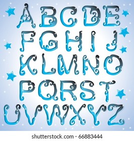 Stylish Retro Font Full Alphabets Stock Vector (Royalty Free) 54711706 ...