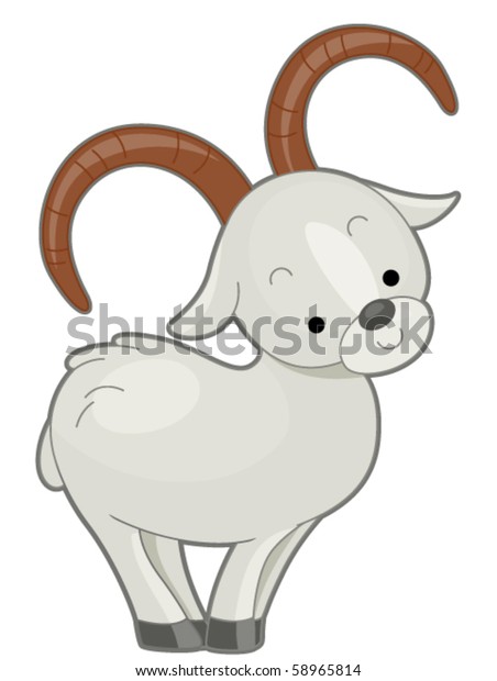 Cute Dall Sheep Vector Stock Vector (Royalty Free) 58965814