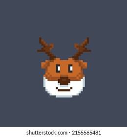 Cute Deer Head Pixel Art Style Stock Vector (Royalty Free) 2155565481 ...