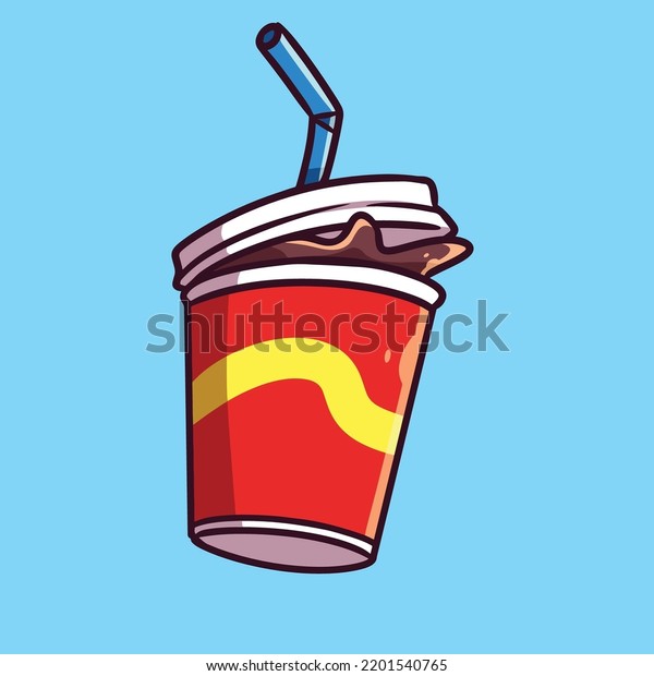 Cute Delicious Cola Cartoon Illustration Stock Vector (Royalty Free ...