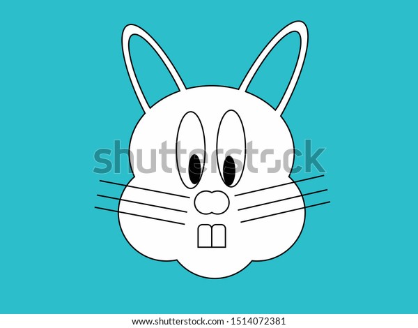 Cute Design White Bunny Face Stock Vector (Royalty Free) 1514072381 ...