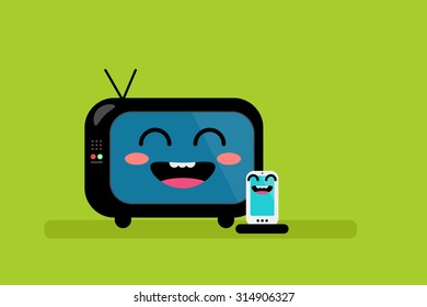 Cute Internet Things Concept Stock Vector (Royalty Free) 312174545