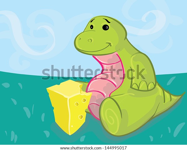Cute Dinosaur Sitting Cheese: เวกเตอร์สต็อก (ปลอดค่าลิขสิทธิ์ ...
