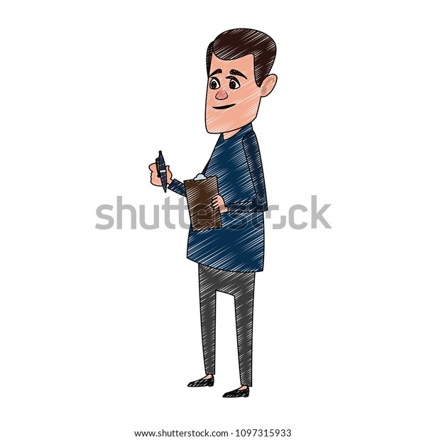 Cute Doctor Cartoon Scribble Stock Vector (Royalty Free) 1097315933 ...