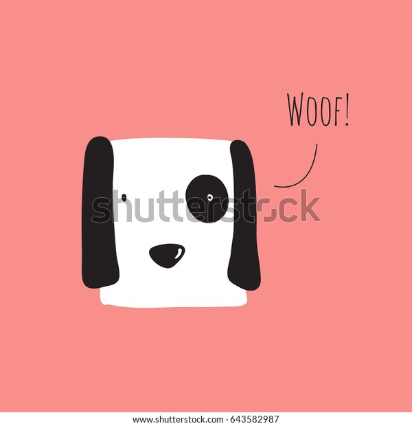 Cute Dog Barking Vector Illustration Stock Vector (Royalty Free) 643582987