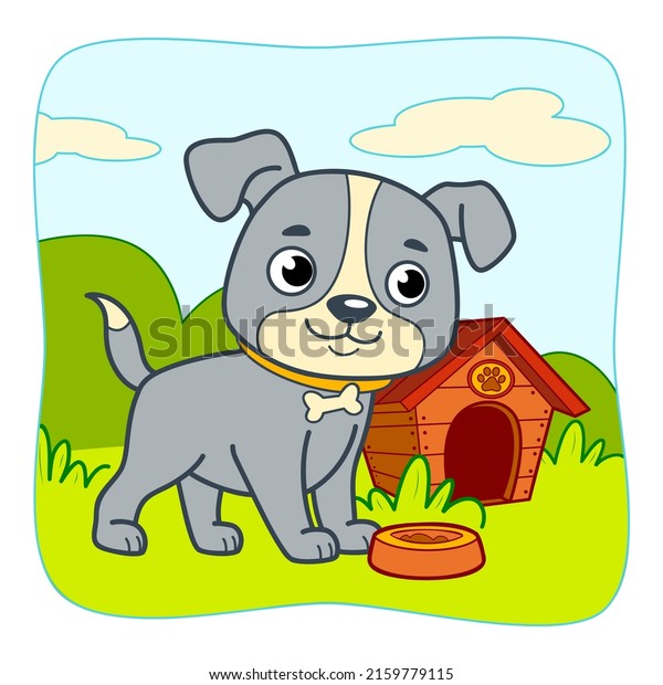 Cute Dog Cartoon Dog Clipart Vector Stock Vector (Royalty Free ...