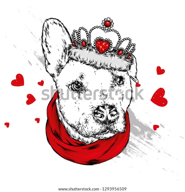 Cute Dog Crown Vector Illustration Stock Vector (Royalty Free ...