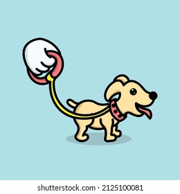 Cute Dog Hand Stock Vector (Royalty Free) 2125100081 | Shutterstock