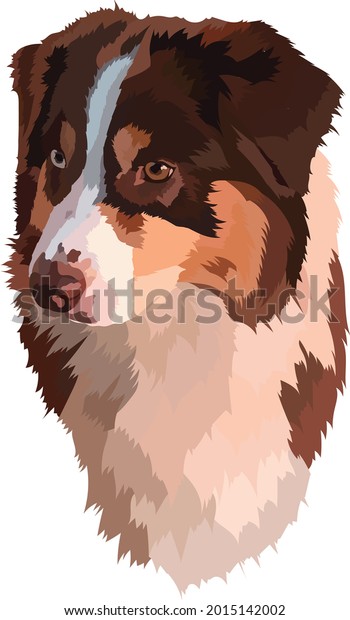 Cute Dog Vector Portrait Dog Vector Stock Vector (Royalty Free ...