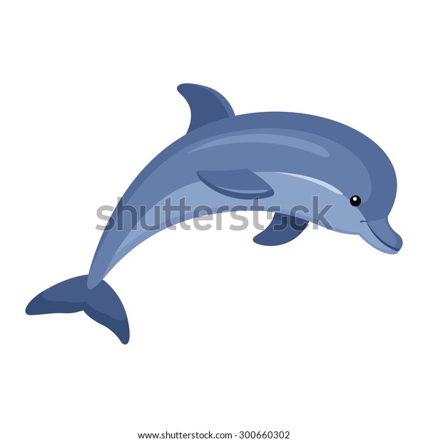 Vector de stock (libre de regalías) sobre Caricatura de delfín ...