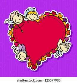 Doodle Borders Happy Kids Stock Vector (Royalty Free) 110579045