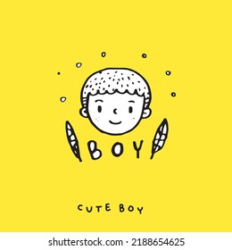 Cute Doodle Cartoon Hand Drawn Boy Stock Vector (Royalty Free ...