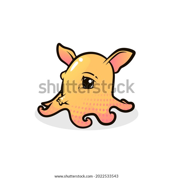 Cute Dumbo Squid Octopus Illustration Design Stock Vector (Royalty Free ...