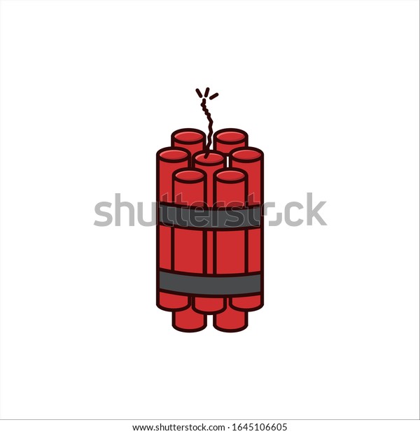 Cute Dynamite Vector Outline Style Stock Vector (Royalty Free ...