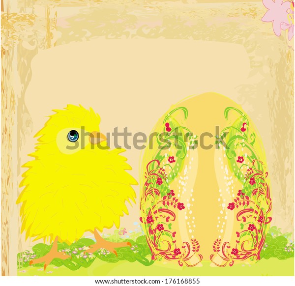 Cute Easter Chick Cartoon Characterhappy Easter Stock Vector (Royalty ...