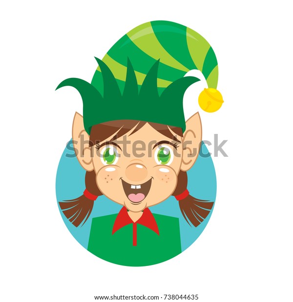 Cute Elf Girl Stock Vector (Royalty Free) 738044635 | Shutterstock