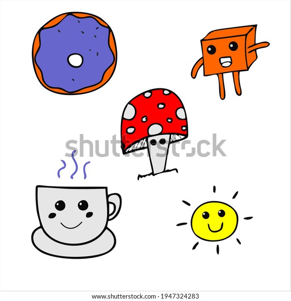 Cute Emojis Childrens Book Covers Stock Vector (Royalty Free ...