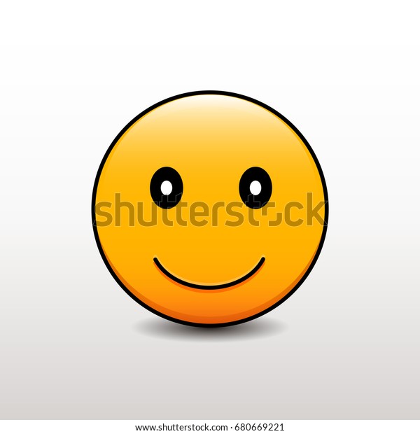 Cute Emoticon Smiling Vector Emoji Smiley Stock Vector (Royalty Free ...