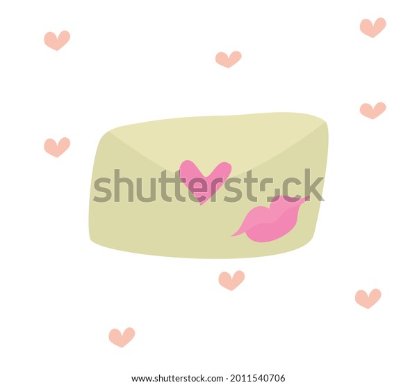 Cute Envelope Romantic Love Message Letter Stock Vector (Royalty Free ...