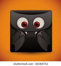 Cute Expression Bat Happy Smile Expressive Stock Vector (Royalty Free ...