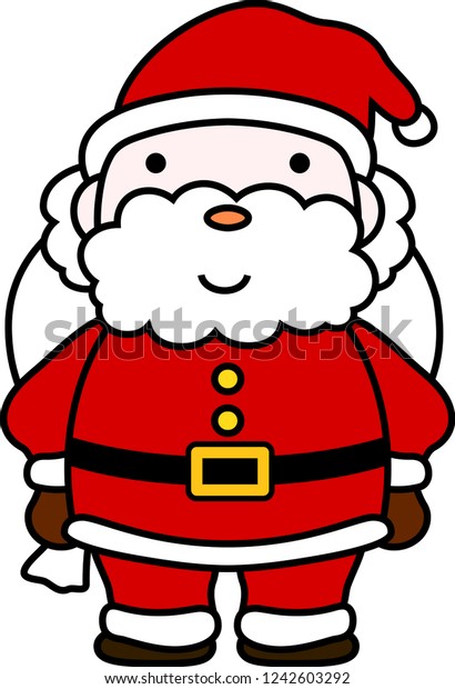 Cute Fat Santa Claus Stock Vector (Royalty Free) 1242603292 | Shutterstock