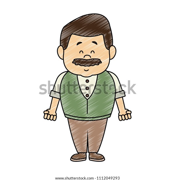 「Cute Father Cartoon Scribble」のベクター画像素材（ロイヤリティフリー） 1112049293