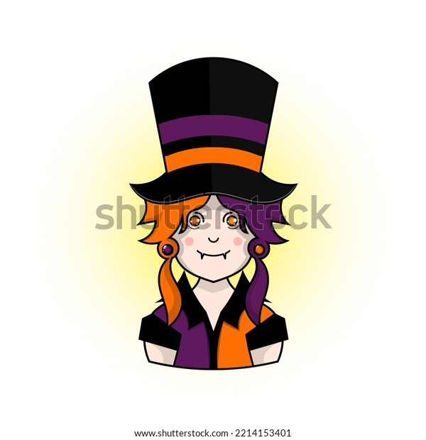 Cute Female Vampire Cartoon Vector Design Stock Vector (Royalty Free ...