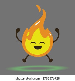 Cute Fire Design Illustration Vector Stock Vector (Royalty Free ...