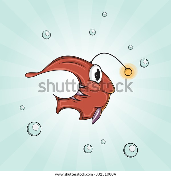 Cute Fish Character Design Underwater Sea Stock Vector (Royalty Free ...