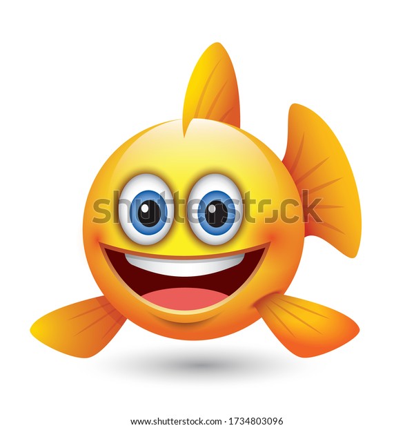 Cute fish emoticon, emoji - Vektorgrafik: Stock-Vektorgrafik ...