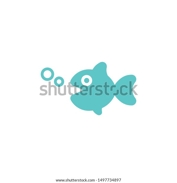 Cute Fish Icon Vector Illustration Stock Vector (Royalty Free ...