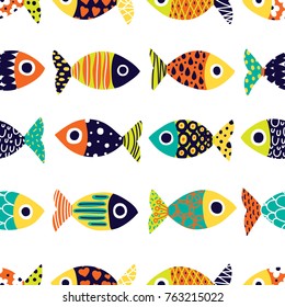 School Fish Nice Decorative Illustrationvector Sea: vector de stock ...