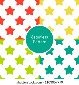 Cute Five Point Stars Seamless Pattern Stock Vector (Royalty Free ...